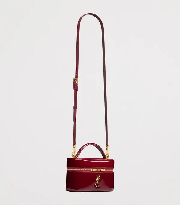 Saint Laurent Patent Leather Gaby Vanity Bag - Pink
