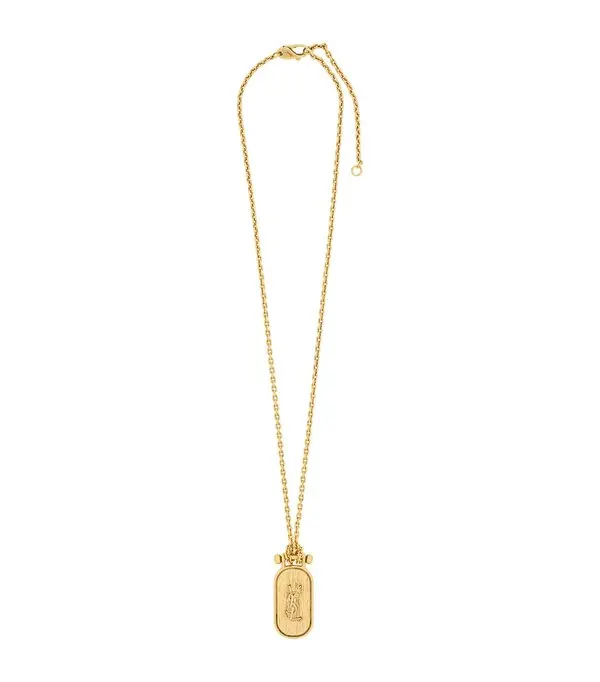 Saint Laurent Cassandre Tablet Necklace - Yellow
