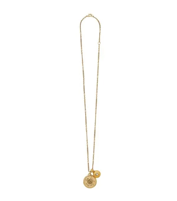 Saint Laurent Cassandre Medallion Necklace - Yellow