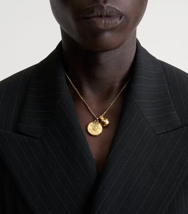 Saint Laurent Cassandre Medallion Necklace