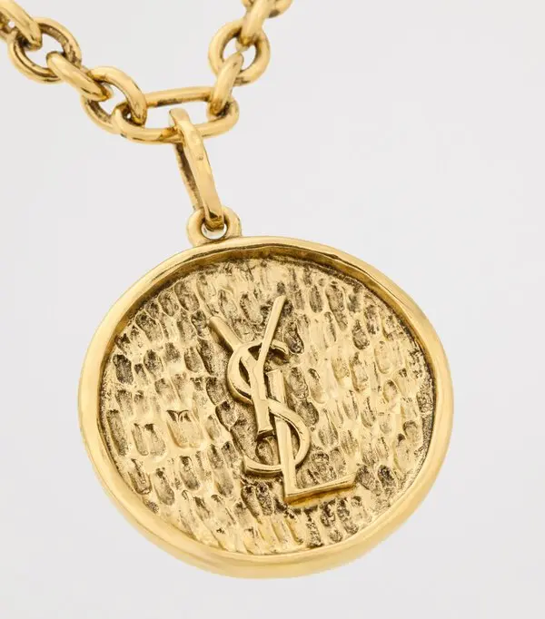 Saint Laurent Cassandre Medallion Necklace