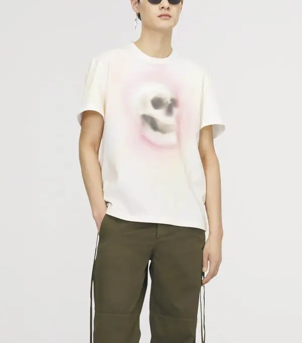 Alexander McQueen Airbrushed Skull T-shirt