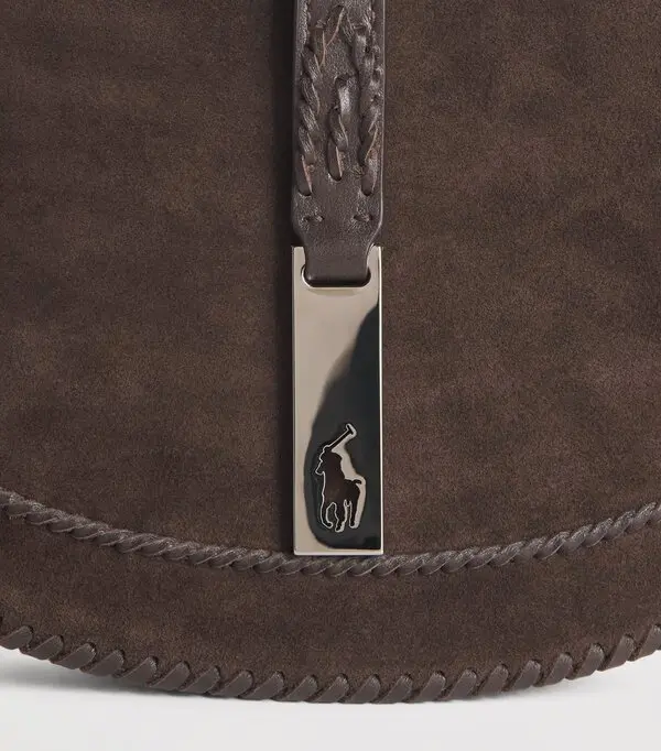 Polo Ralph Lauren Small Suede Shoulder Bag - Brown