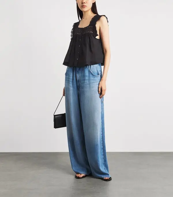 Citizens Of Humanity Ramie Mia Embroidered Blouse - Black