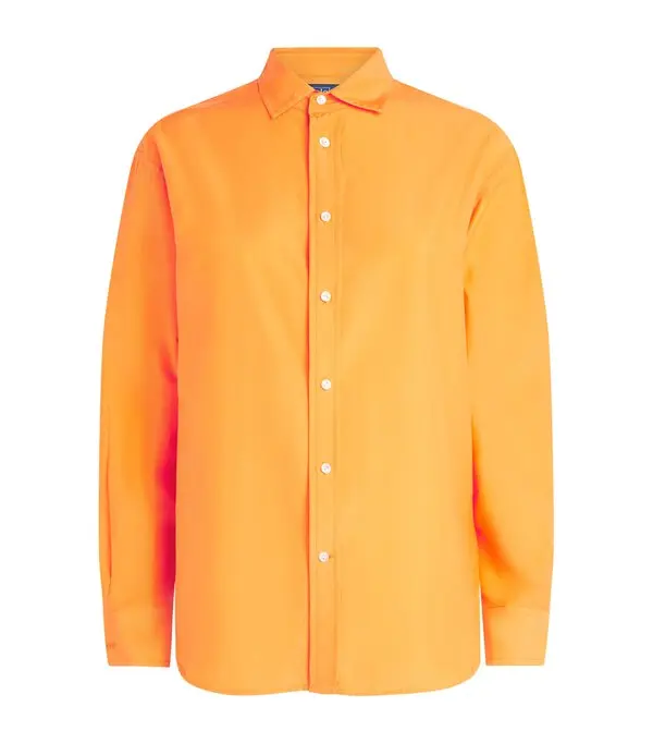 Polo Ralph Lauren Cotton-silk Relaxed-fit Shirt - Orange
