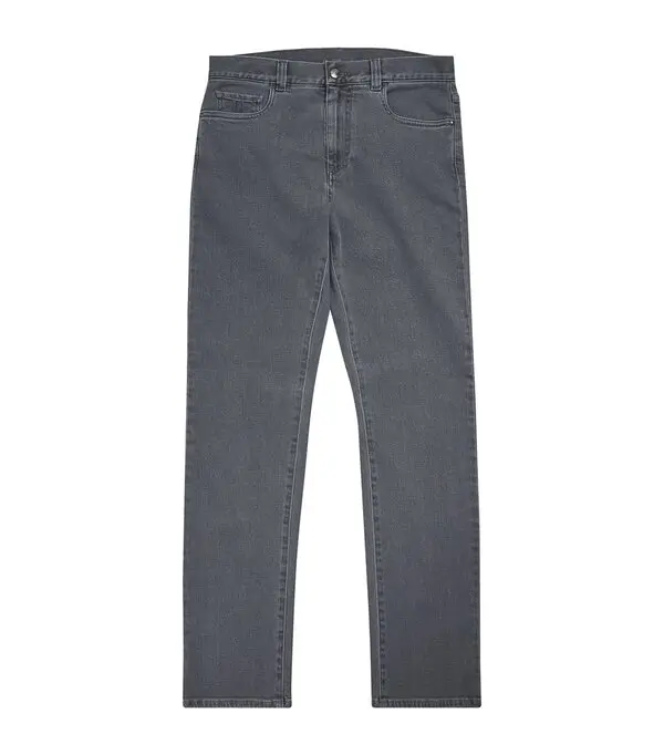 Canali Stretch-cotton Cashmere Straight Jeans
