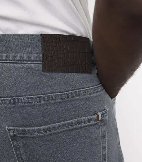 Canali Stretch-cotton Cashmere Straight Jeans