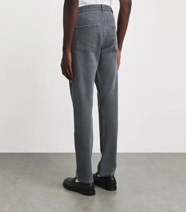 Canali Stretch-cotton Cashmere Straight Jeans