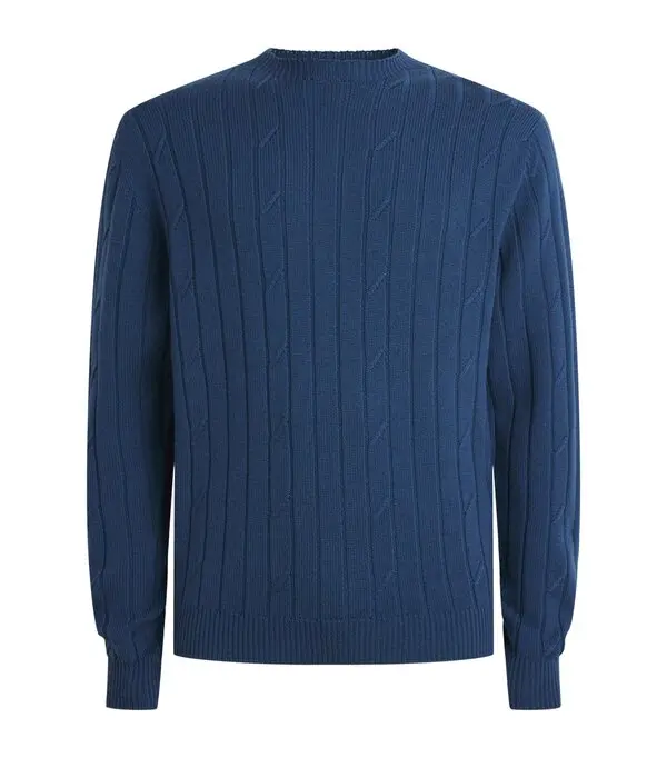 John Smedley Wool Cable Knit Sweater