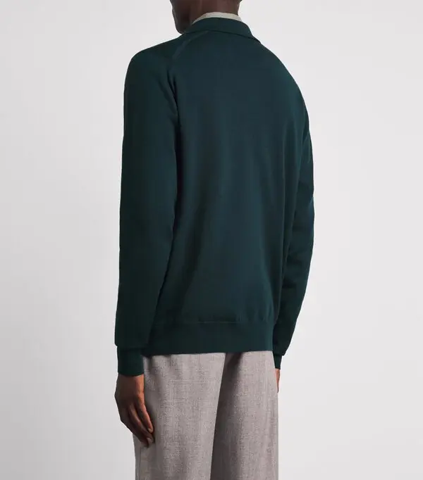 John Smedley Extra Fine Merino Wool Tibor Shirt - Green