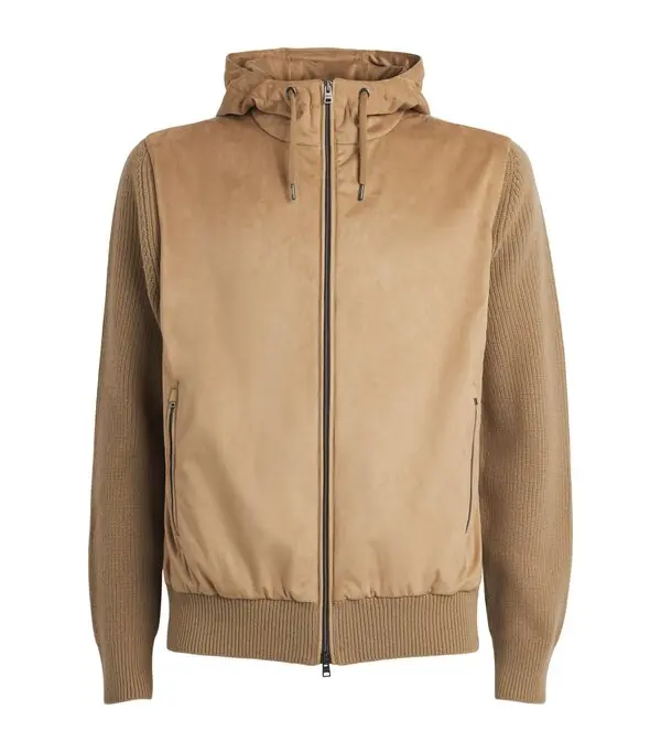 Herno Wool Hybrid Hooded Jacket - Beige
