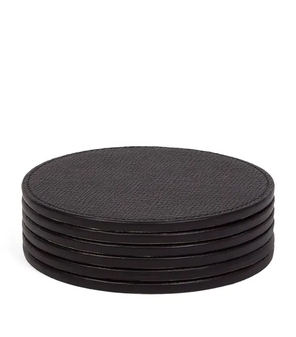Smythson Panama Leather Coasters