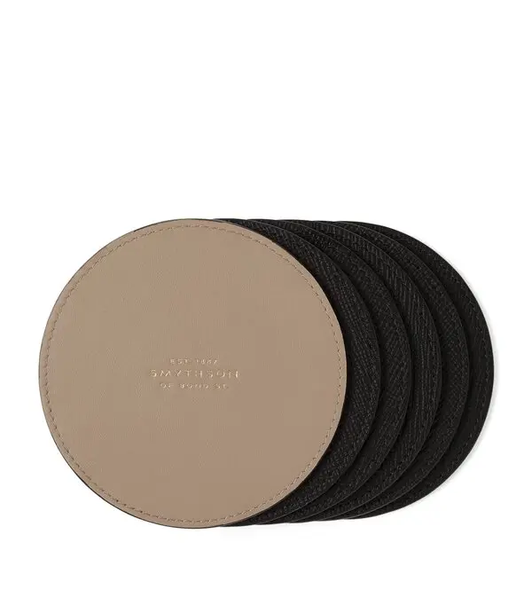 Smythson Panama Leather Coasters