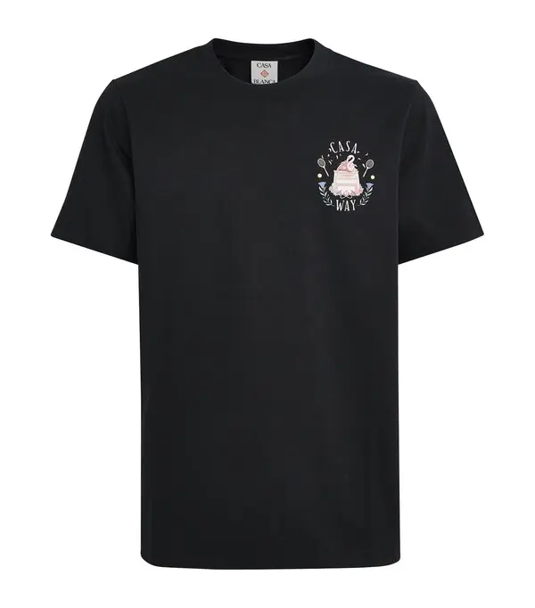 Casablanca Organic Cotton Casa Way T-shirt - Black