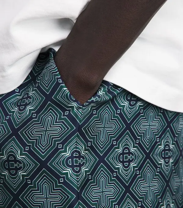 Casablanca Silk Radiating Monogram Shorts