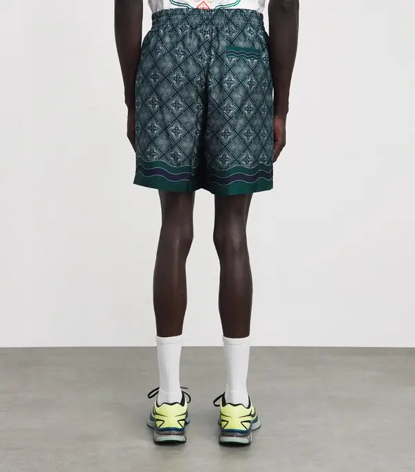 Casablanca Silk Radiating Monogram Shorts