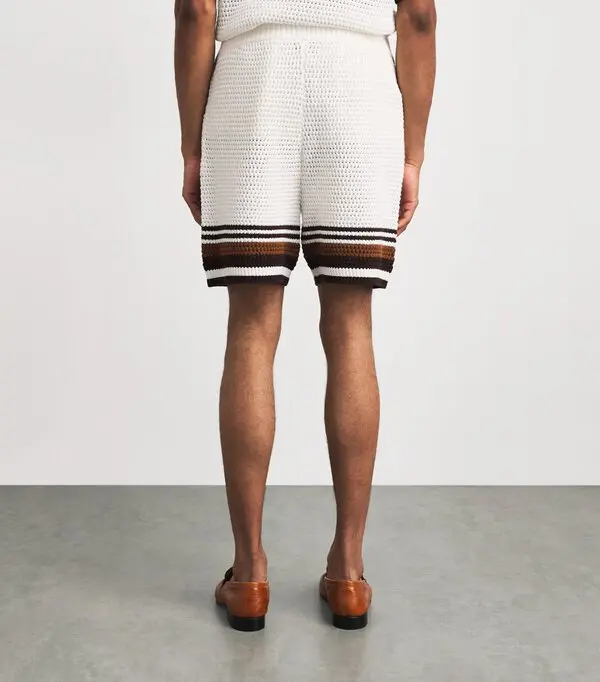 Casablanca Crochet Stripe Shorts