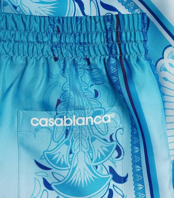 Casablanca Silk Egyptian Rug Print Shorts