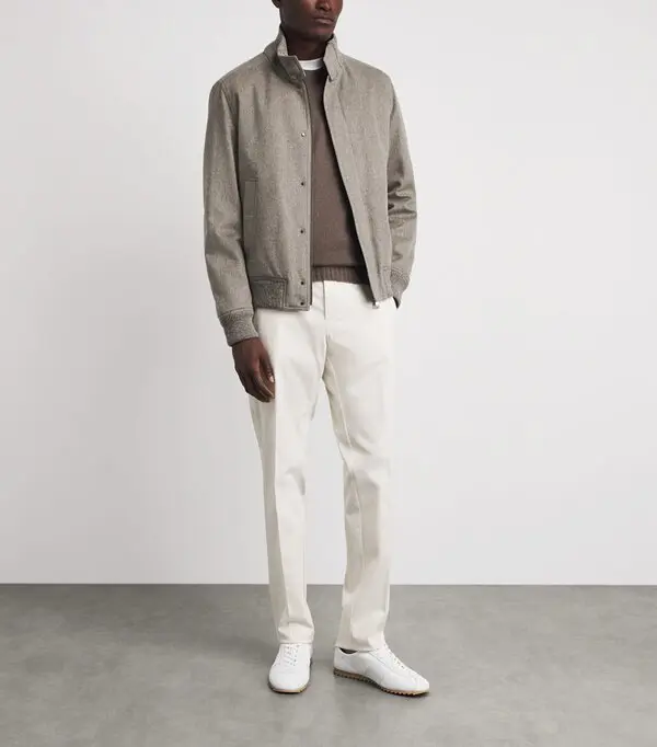 Paul & Shark Cashmere Felt Bomber Jacket
