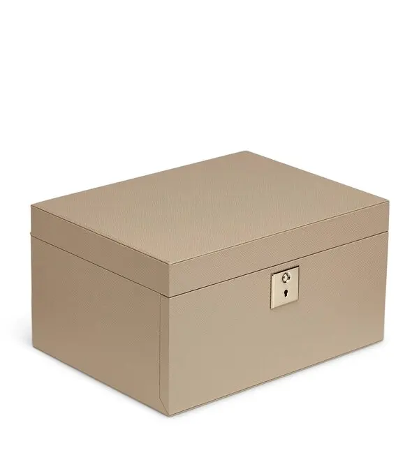 Smythson Leather Panama Jewellery Box