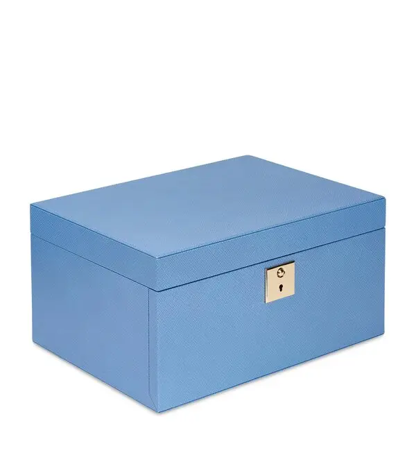 Smythson Leather Panama Jewellery Box