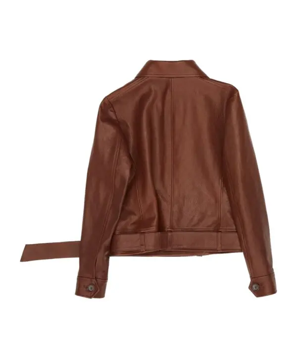 Magda Butrym Waist Belt Fitted Leather Jacket