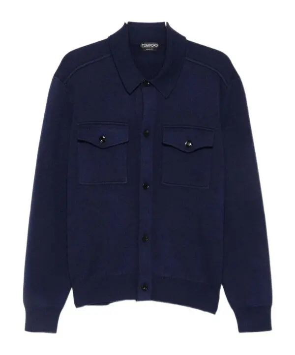 TOM FORD Single-breasted Shirt - Navy Blue