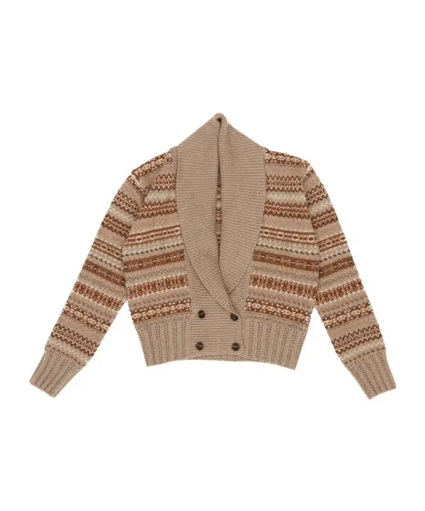 Magda Butrym Double-breasted Striped Cardigan - Nude