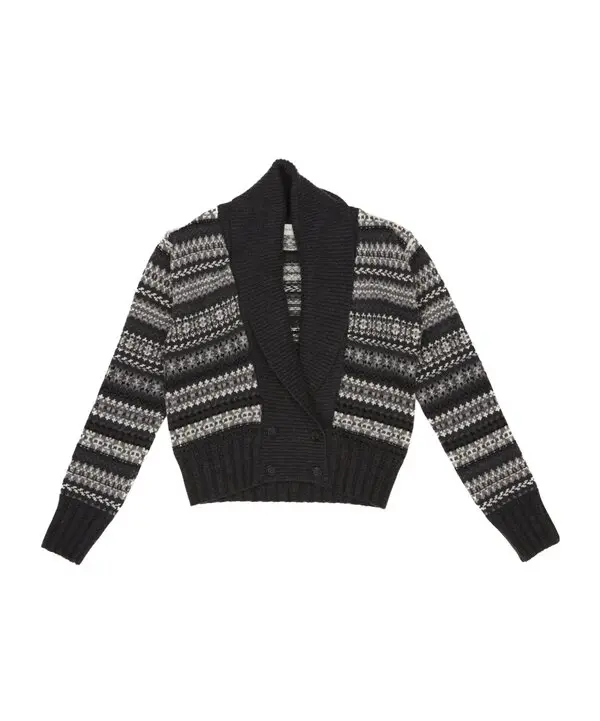 Magda Butrym Double-breasted Striped Cardigan - Black