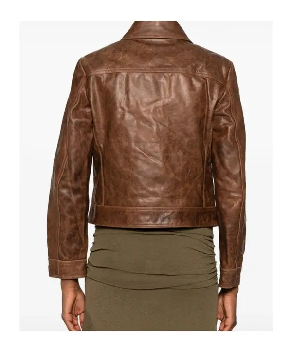 NILI LOTAN Long-sleeve Leather Jacket