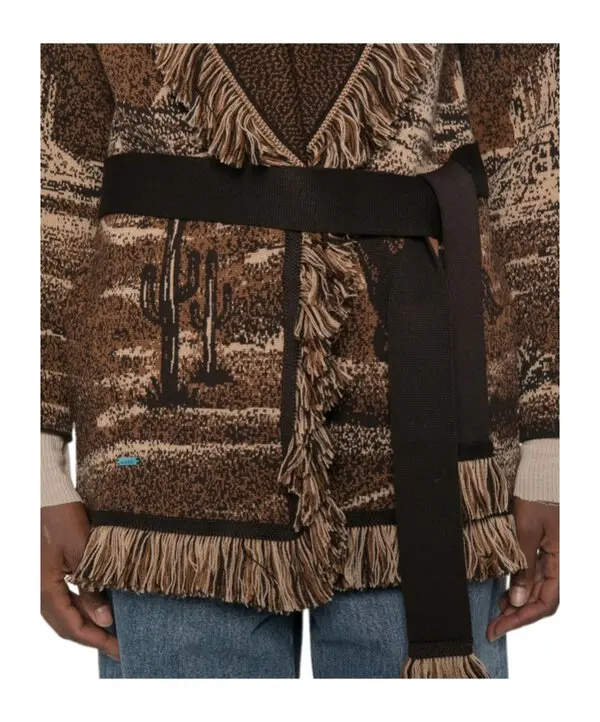 Alanui Icon Jacquard Fringed Cardigan