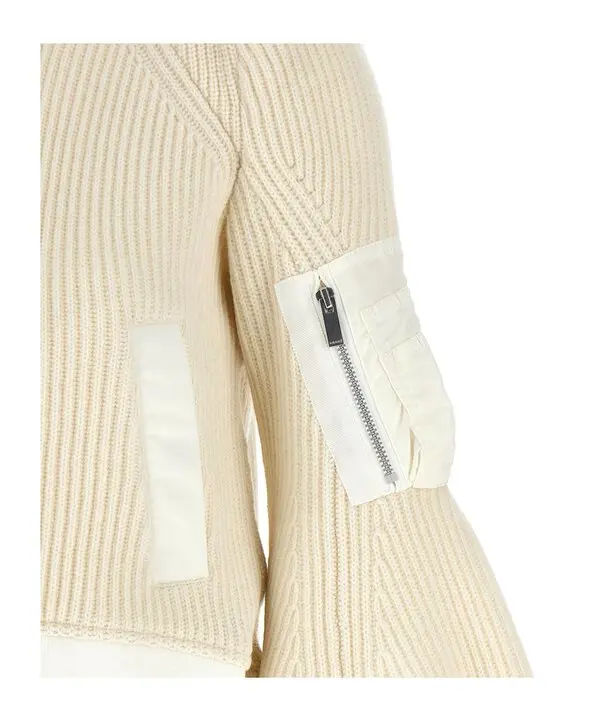 Sacai High-neck Long-sleeved Casual Jacket