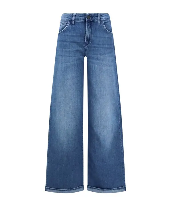 3x1 Charlie Cuffed Wide-leg Jeans - Blue