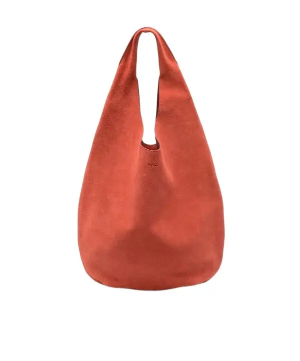 A.p.c. Neige Suede Shoulder Bag - Red