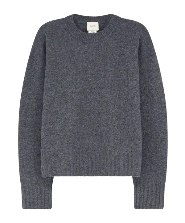 ALYSI Long-sleeved Sweater - Anthracite