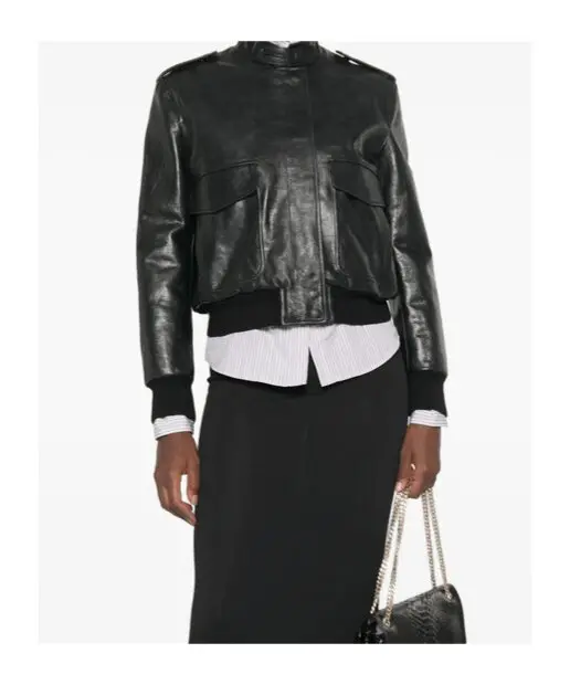 TOM FORD Epaulette-detail Leather Jacket