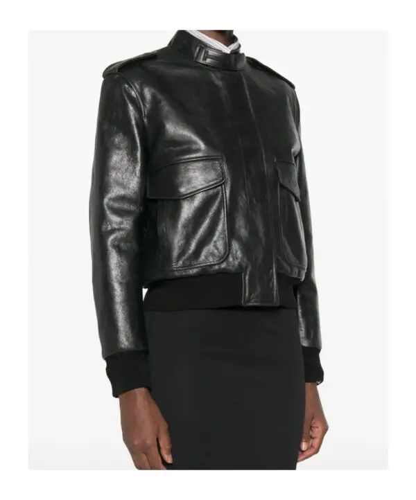 TOM FORD Epaulette-detail Leather Jacket