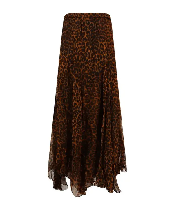 MES DEMOISELLES Elastic-waist Skirt - Leopard