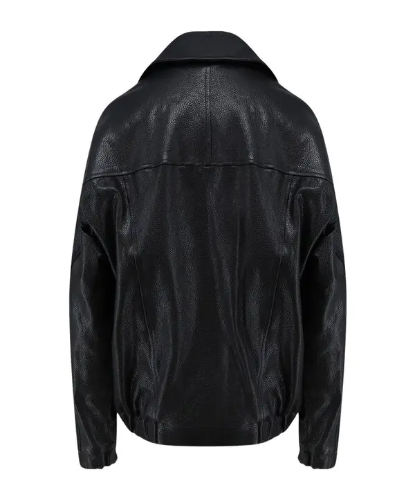 SEMICOUTURE Leather Jacket With A Zipper