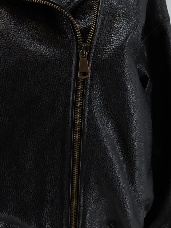 SEMICOUTURE Leather Jacket With A Zipper