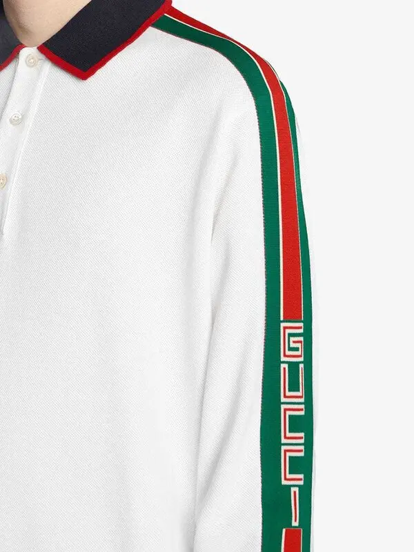 Gucci Cotton Polo With Stripe