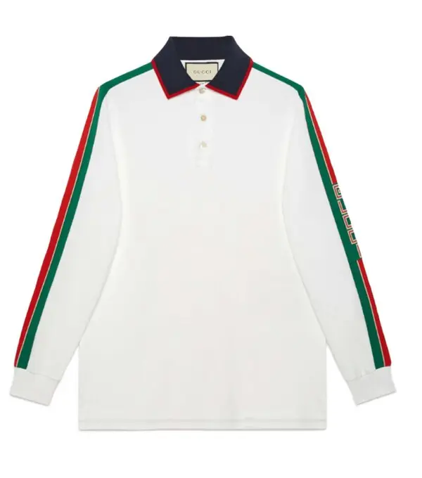 Gucci Cotton Polo With Stripe