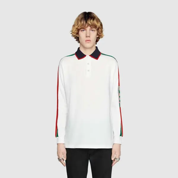 Gucci Cotton Polo With Stripe