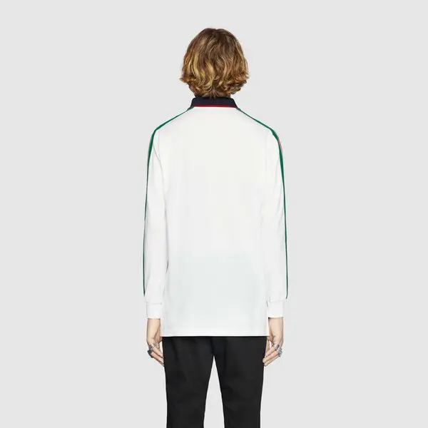 Gucci Cotton Polo With Stripe