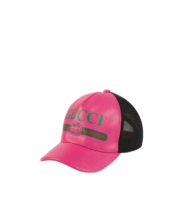 Gucci Logo Print Baseball Cap - Red
