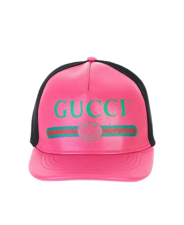 Gucci Logo Print Baseball Cap