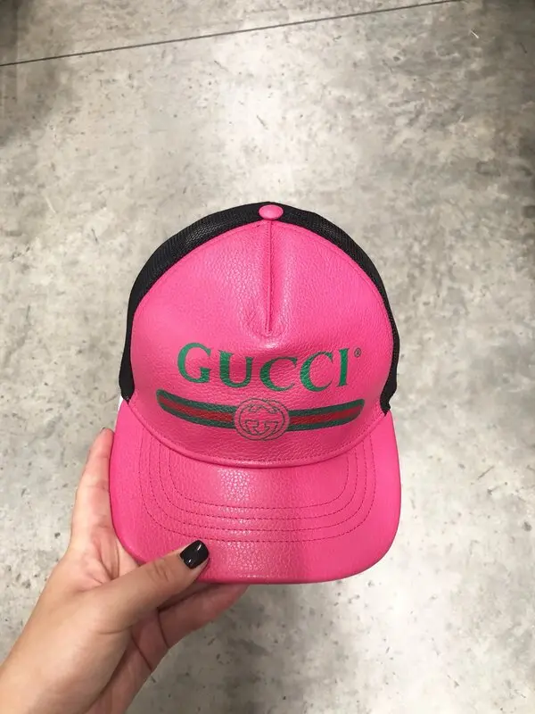 Gucci Logo Print Baseball Cap