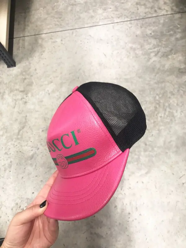 Gucci Logo Print Baseball Cap