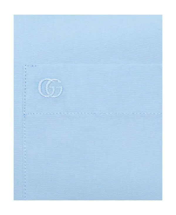Gucci Logo Embroidered Poplin Shirt