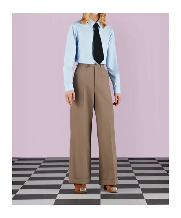 Gucci Logo Embroidered Poplin Shirt